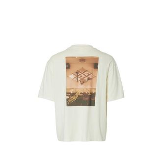 Selected T-shirt col rond imprim&eacute; en coton