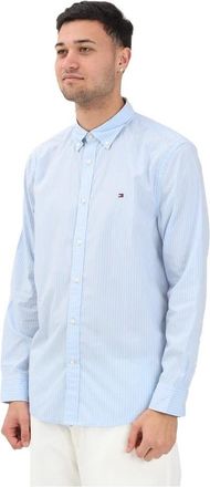 Tommy Hilfiger Homme, Chemises, Bleu, Taille: 2XL TH Flex Pinstripe Shirt