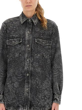 Golden Goose Laser Flowers Shirt - Black
