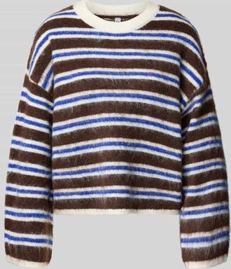 Pieces Pullover aus Schurwolle mit Rundhalsausschnitt
