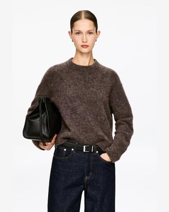 Arket Pullover Aus Alpakawolle Und Wolle -Braun