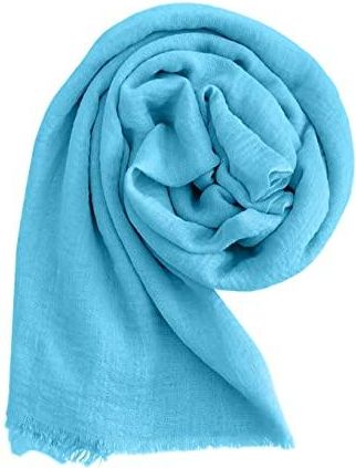 JOPHY & CO. Écharpe/étole/couvre-épaule femme 100% Viscose élégant doux (cod. 2302), turquoise, Taille unique