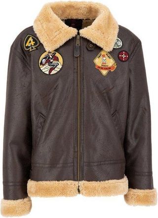 Alpha Industries Lederjacke B-3 FL Custom