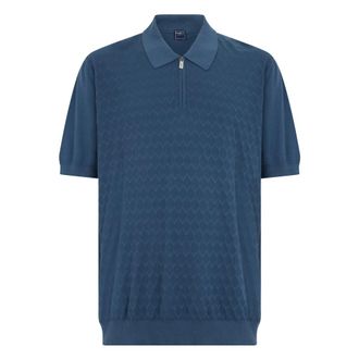 Fedeli Homme, Pulls, Bleu, Taille: 6XL Polo &agrave; manches courtes