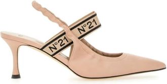 N°21 Hohe Schuhe - Pointed Toe Slingback Shoes - Gr. 37 (EU) - in Beige - für Damen