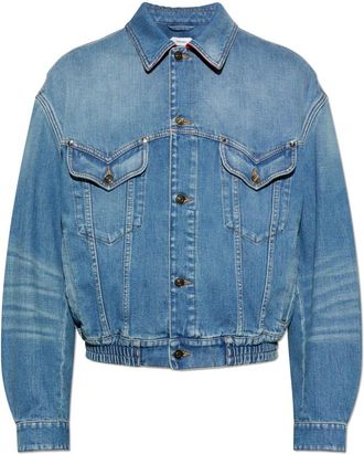 Versace Homme, Vestes, Bleu, Taille: M Blouson en denim