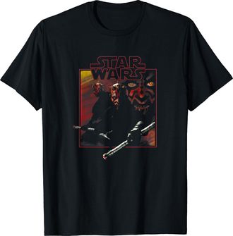 Star Wars Darth Maul Classic Movie Square Portrait T-Shirt
