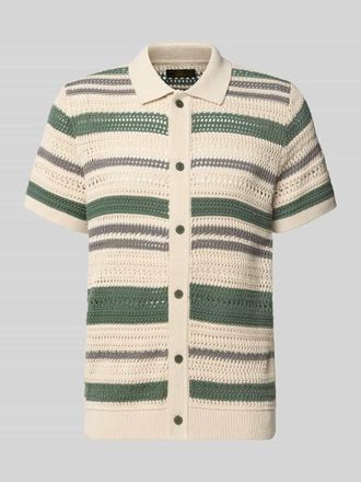 Premium by Jack & Jones Modern Fit Freizeithemd in Strick-Optik mit Knopfleiste
