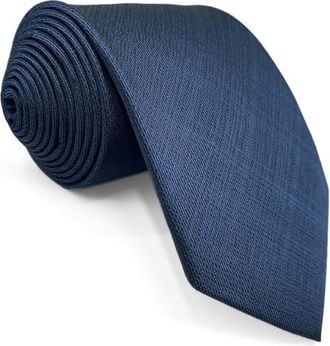 Shlax & Wing Shlax&Wing Costume daffaires Cravate Homme Couleur Unie Bleu Classic 147cm