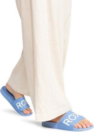 Roxy Sandales slippy pour femme, bleu BAHA, 40 EU, Bleu Baha, 40 EU