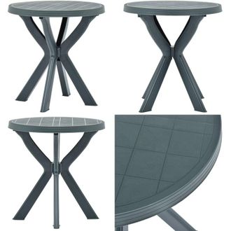 vidaXL Vidaxl - Table de bistro Blanc &Oslash;70 cm Plastique - Table De Jardin - Table Bistrot - Mobilier De Jardin - Table Ext&eacute;rieure - Table Ronde - Home &