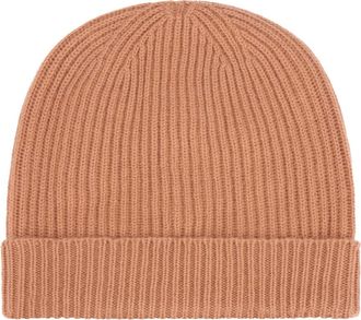 Malo Homme, Accessoires, Brun, Taille: ONE Size Bonnet c&ocirc;tel&eacute; en cachemire