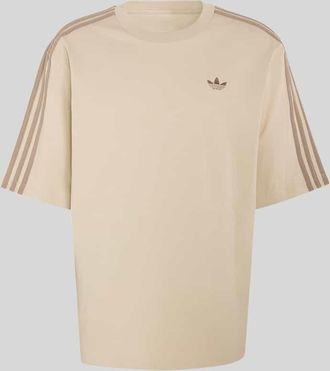 adidas Originals Loose Fit T-Shirt aus reiner Baumwolle mit Logo-Stitching