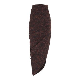 Cortana Mathilda- Seidenstretchrock mit mattem Druck - - Skirts - Damen - Rot - L