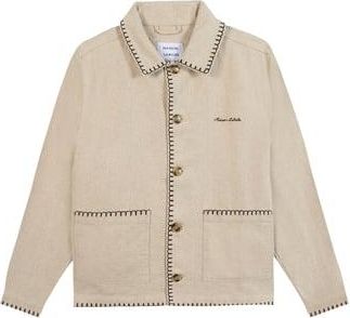 Maison Labiche Veste Lemonnier brod&eacute;e en coton et lin