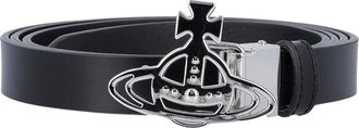 Vivienne Westwood Femme, Accessoires, Noir, Taille: ONE Size Small Line Orb Buckle Belt