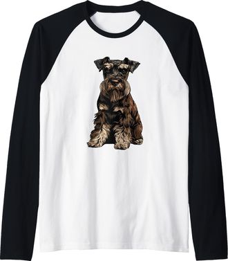 Whyitsme Design Standard-Schnauzer-Hunde-Illustration Raglan