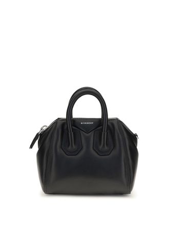 Givenchy Womens Handbag Antigona Bomber Mini Black Lamb Leather Shoulder Bags