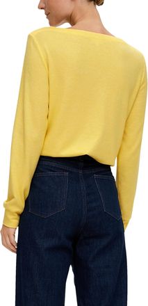 s.Oliver Damen T-Shirt Langarm Yellow 34
