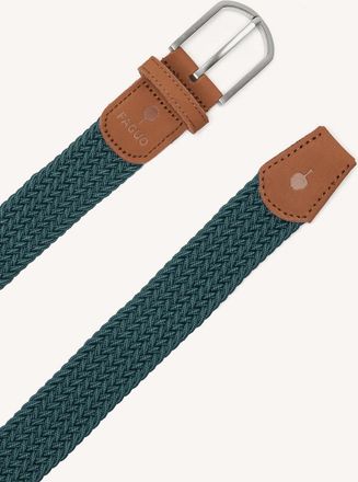 Faguo Ceinture tress&eacute;e vert gris&eacute; et camel - BELT