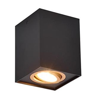 Trio Leuchten Deckenleuchte Biscuit 613000180, Metall schwarz/goldfarbig, exkl. 1x GU10