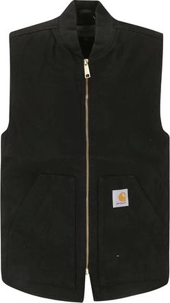 Carhartt Work in Progress Homme, Vestes, Noir, Taille: S Gilet en toile Dearborn