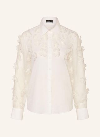 van Laack Van Laack Hemdbluse Vl-Celly-Fappl Im Materialmix weiss