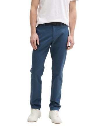 Tom Tailor Herren Slim Fit Stretch Chino Hose mit G&uuml;rtel
