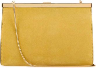 Alberta Ferretti Femme, Sacs, Jaune, Taille: ONE Size Suede Clutch