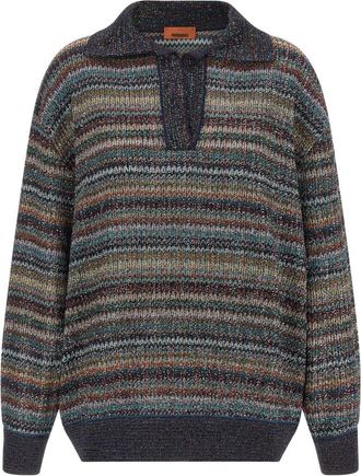Missoni Femme, Tops, Multicolore, Taille: 36 FR Polo &agrave; manches longues