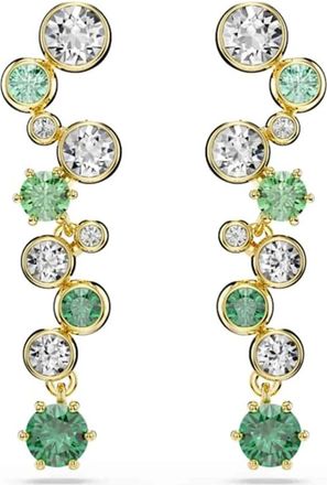 Swarovski Femme, Accessoires, Vert, Taille: ONE Size Boucles doreilles avec Cristaux pour &Eacute;l&eacute;gance Quotidienne