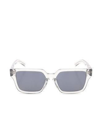 Prada lunettes de soleil à monture rectangulaire (années 2010) - Blanc