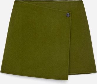 Arket Doubleface-Rock Aus Wollmischung -Gr&uuml;n