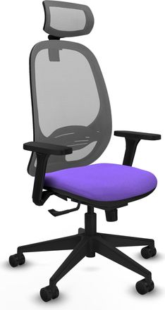 Piqueras y Crespo Arbeitsstuhl Cilanco mit 3D-Armen, h&ouml;henverstellbarer Lendenwirbelst&uuml;tze und h&ouml;henverstellbarem Kopfteil und Neigungsverstellung, ausgestattet mit 3 P