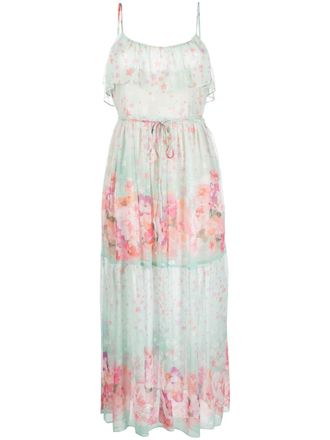 Twin-Set Kleid mit Blumen-Print - Grün