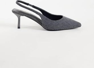 Simmi London Simmi London chaussures &agrave; talon slingback textur&eacute;es grises