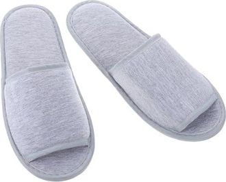 Valiclud Pantoufles de Voyage Pliables en Coton Gris Semelle Antid&eacute;rapante L&eacute;g&egrave;re Pantoufles dH&ocirc;tel Portables Universelles pour Int&eacute;rieur pour D&eacute;placements et 