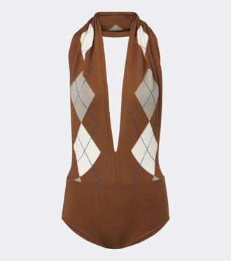 MUGLER Body Argyle aus Schurwolle