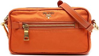 Prada Hobo Bags - Small Tessuto Front Pocket Camera Bag - Gr. unisize - in Orange - f&uuml;r Damen