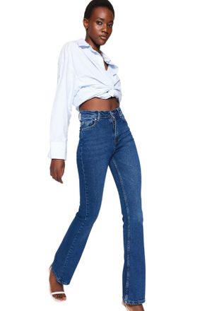 Trendyol Trendyol Damen Gerade Fackel Hohe Taille Jeans