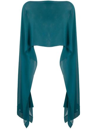 Talbot Runhof foulard à design asymétrique - Vert