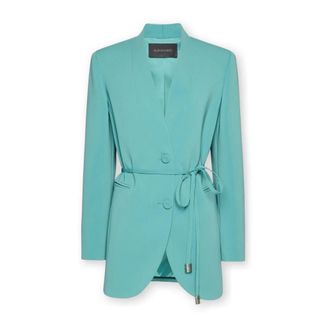 Elena Miro G&uuml;rteljacke - - Jackets - Damen - Blau - 3XL