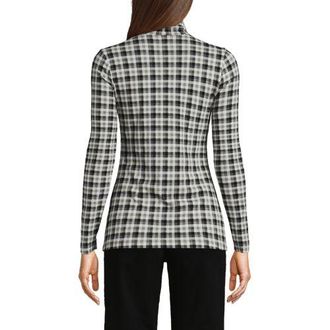 Lands End Rollkragenshirt aus Baumwoll/Modalmix, Damen, Gr&ouml;&szlig;e:32-34 regular, Grau, Baumwolle/Elasthan/Baumwolle Modal, by Lands End