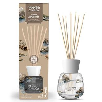 Yankee Candle Company Signature brins diffuseur | Ambre et Bois de Santal | 100 ML | Jusquà 10 semaines de Fragrance | Emballage Recyclable | Cadeau Parfait pour Les Femmes