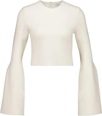 Gabriela Hearst Femme, Tops, Blanc, Taille: 38 FR Haut en Tricot Ivoire à Manches Longues