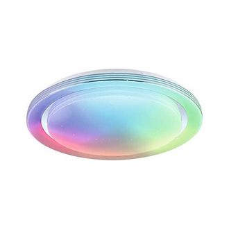 Paulmann 70547 LED Ceiling light Rainbow mit Regenbogeneffekt incl. 1x38,5 W Dimmable dynamicRGBW Farbsteuerung Chrom, white Kunststoff, Metall 3000 K