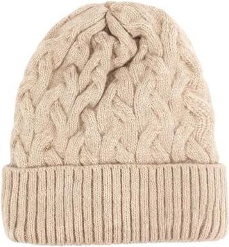 Generic Bonnet Femme Hiver Bonnet Femme Chapeau Femme Hiver Confortable Classique - Tricot C&acirc;bl&eacute; Satin&eacute; Hiver, C&ocirc;tes &Eacute;lastiques, &Eacute;l&eacute;gant Et Chaud pour Soir&eacute;es