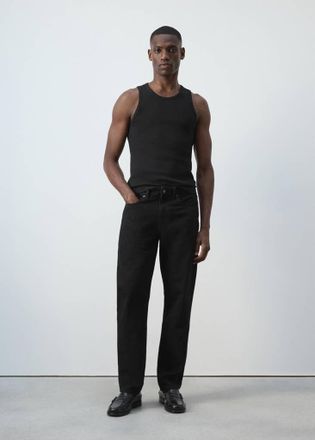 Mango D&eacute;bardeur slim-fit en coton noir - Homme - XL - MANGO MAN