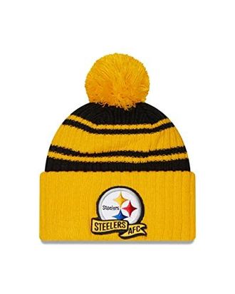 New Era NFL Sideline Bonnet Beanie - Pittsburgh Steelers