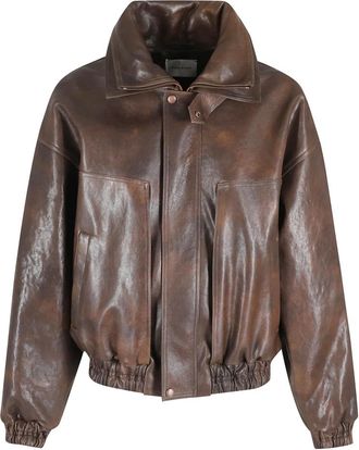 Magda Butrym Femme, Vestes, Brun, Taille: 34 FR Blouson Aviateur en Cuir